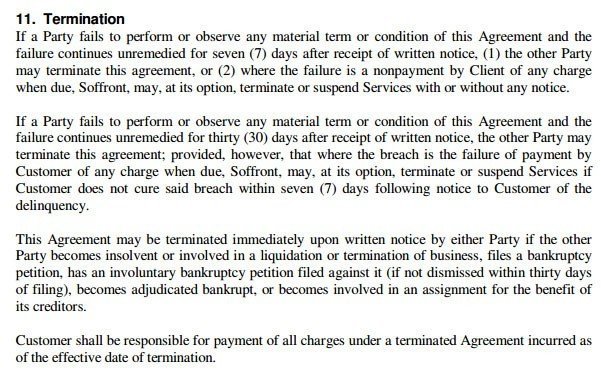 SaaS Agreement TermsFeed
