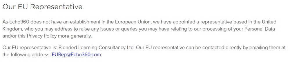 GDPR Appointment of EU Representative Letter - TermsFeed